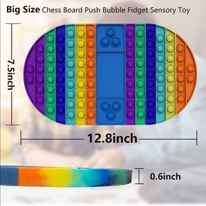 Toys | Big Pop Fidget Toys Jumbo Game Board Rainbow Push Bubble Popper ...